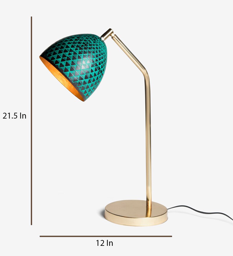 Buy Plato Green Iron Shade Study Lamp with Black Base by Orange Tree ...