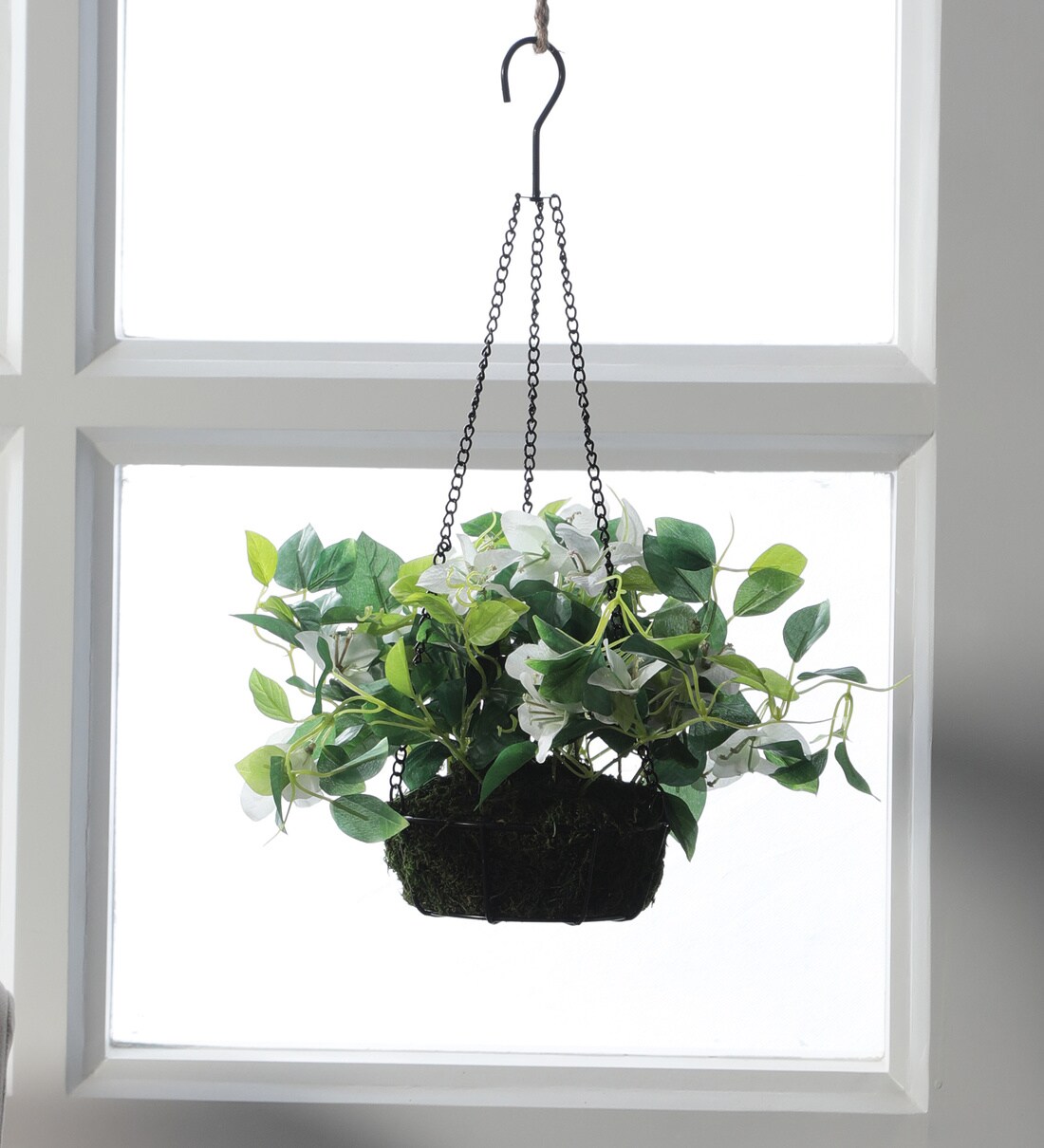 Buy Fabric White Bougainvillea Flower Hanging Creepers Artificial ...