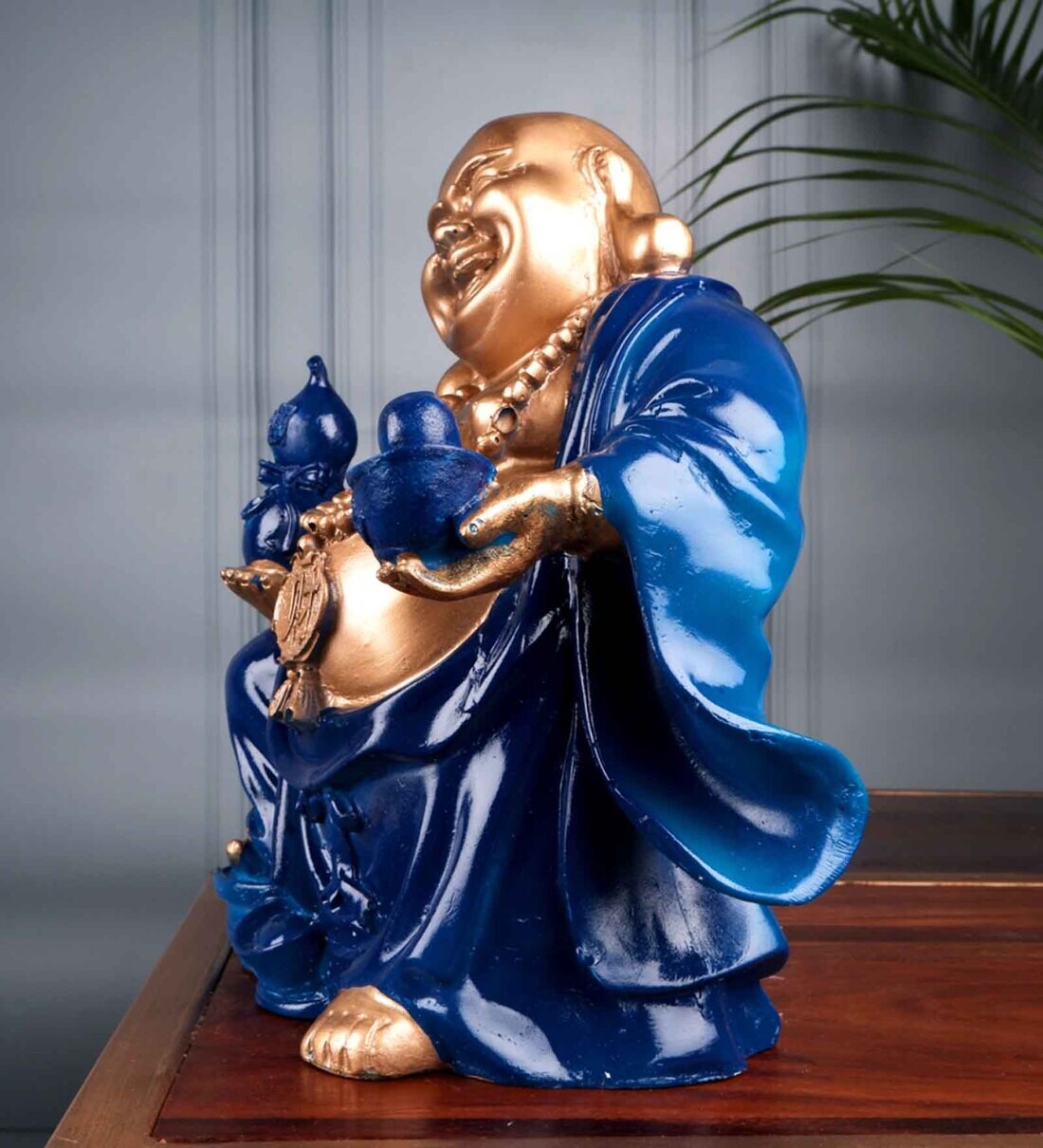Buy Polyresin Premium Fengshui Laughing Buddha Figurine By White Ink Decor Online - Feng Shui ...
