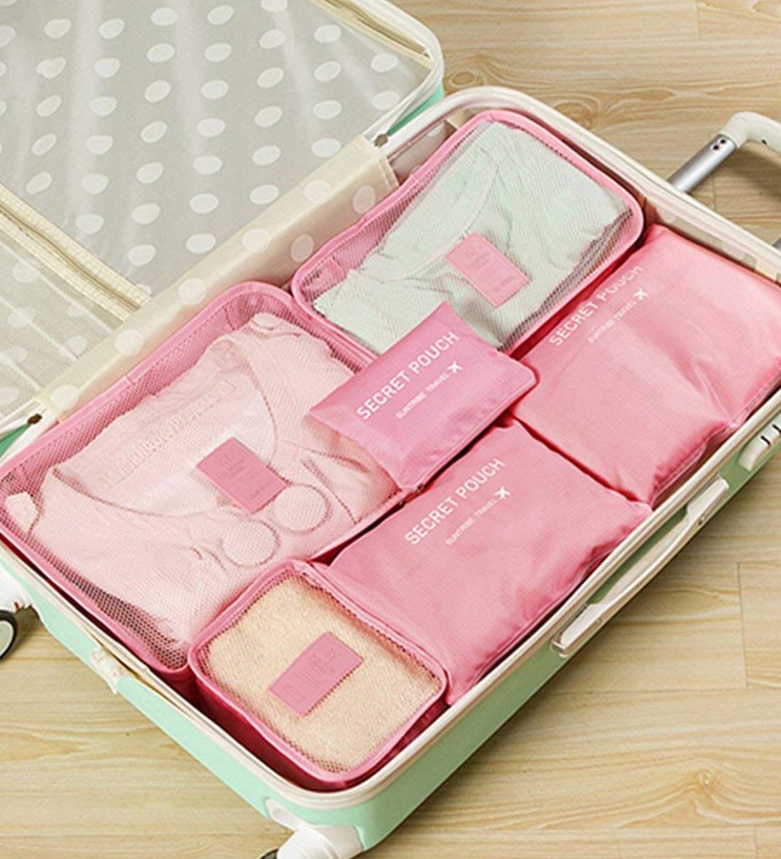 Buy Polyster Travel Pouch, Set of 6 by House of Quirk Online - Travel ...