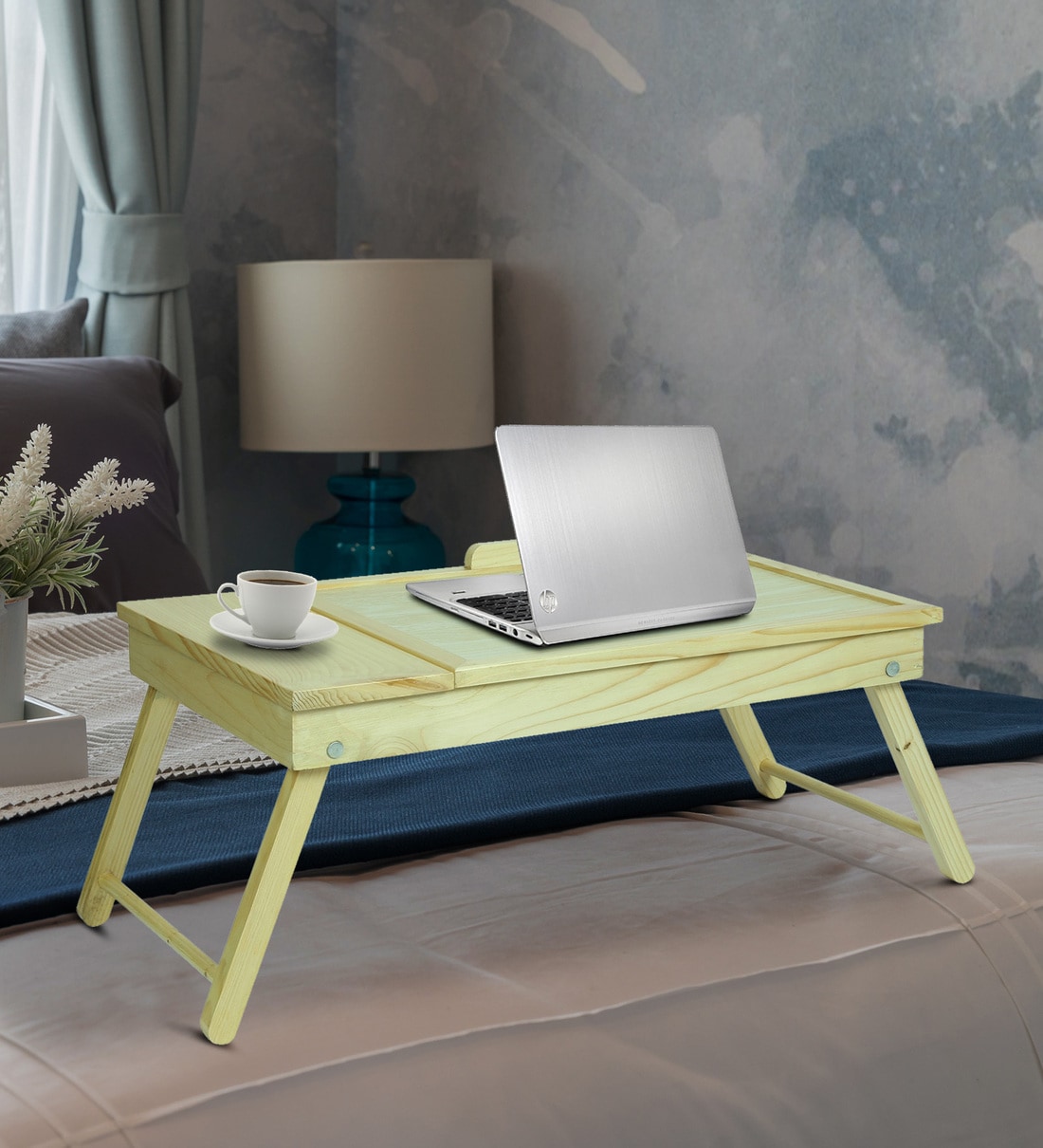 Buy Matize Solid Wood Portable Table in Natural Finish Online ...