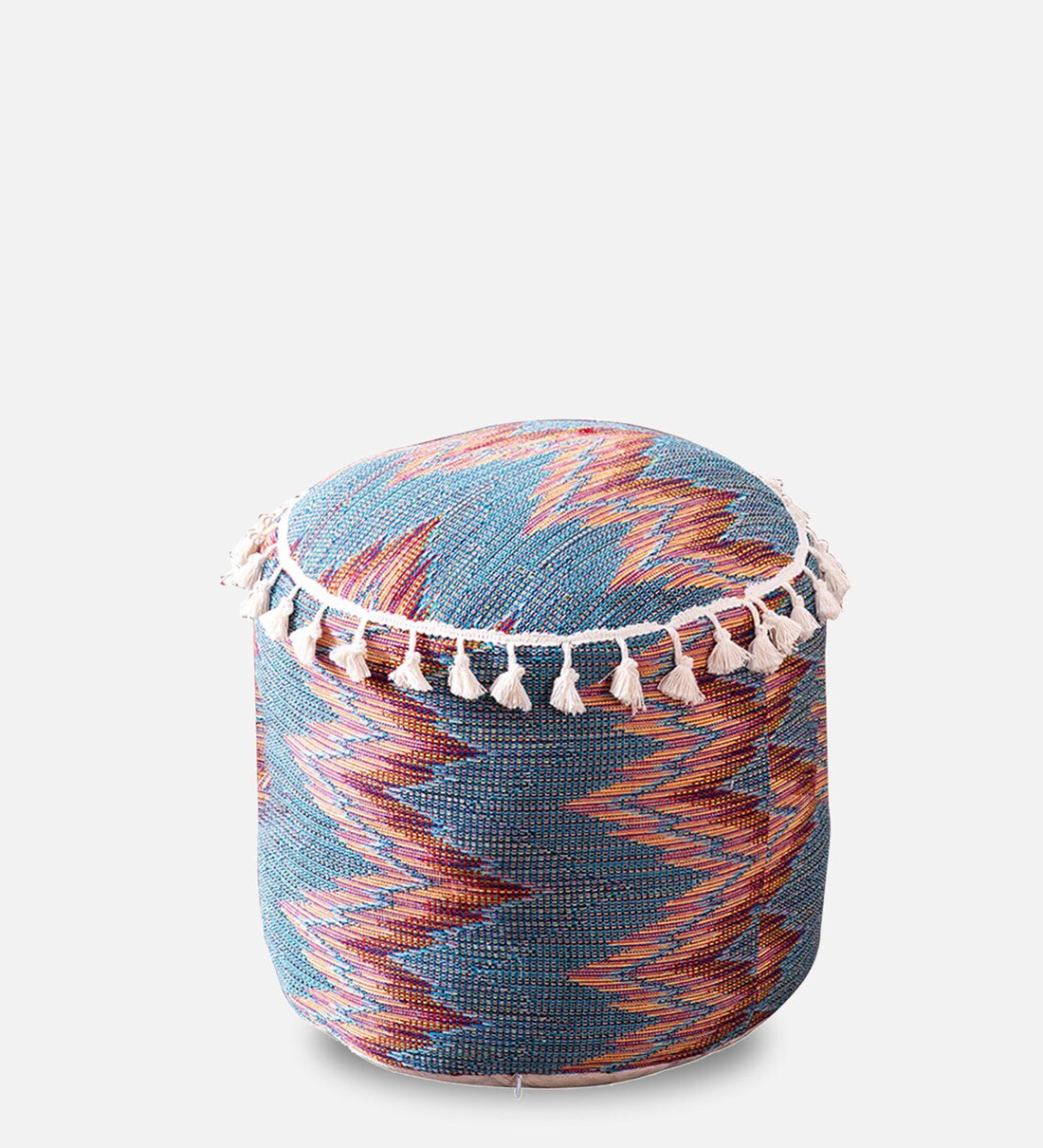 Buy Pouffe In Blue Colour By Nestroots Online - Abstract Pouffes ...