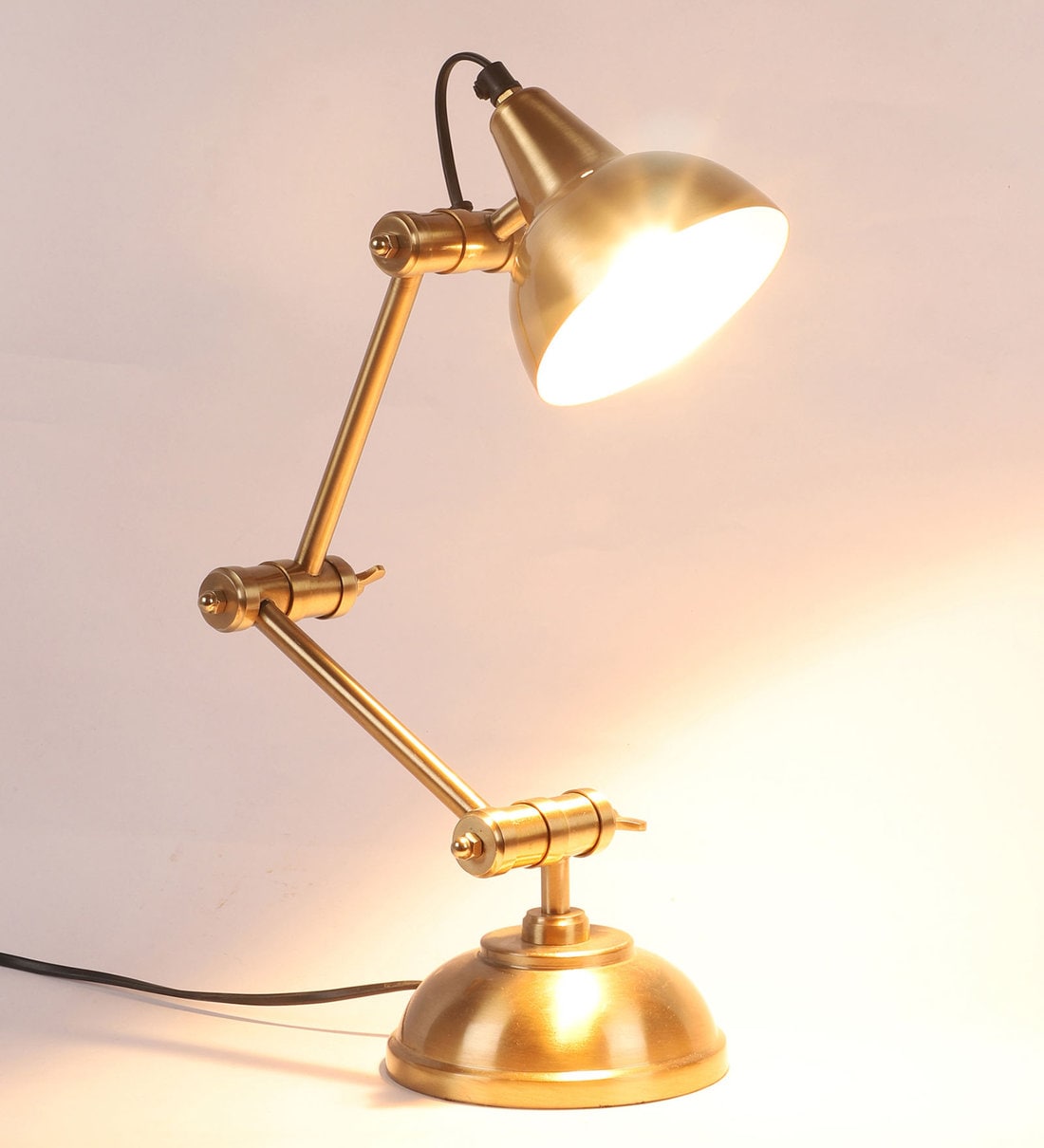 Buy Ciaro Gold Adjustable Study Lamp With Iron Base By Decor de Maison ...