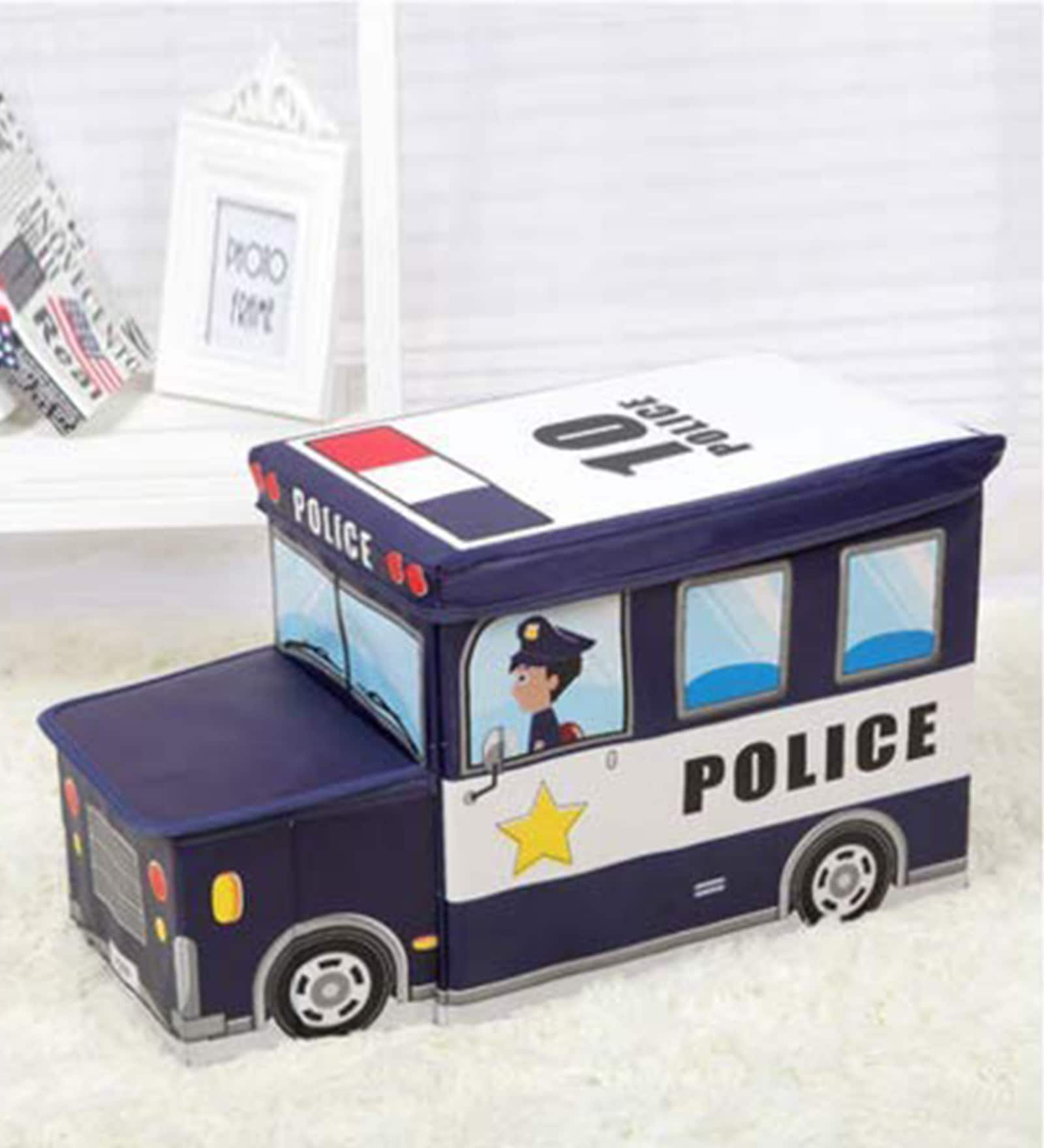 Buy Police Kids Storage Box in Blue at 30% OFF by Muren | Pepperfry