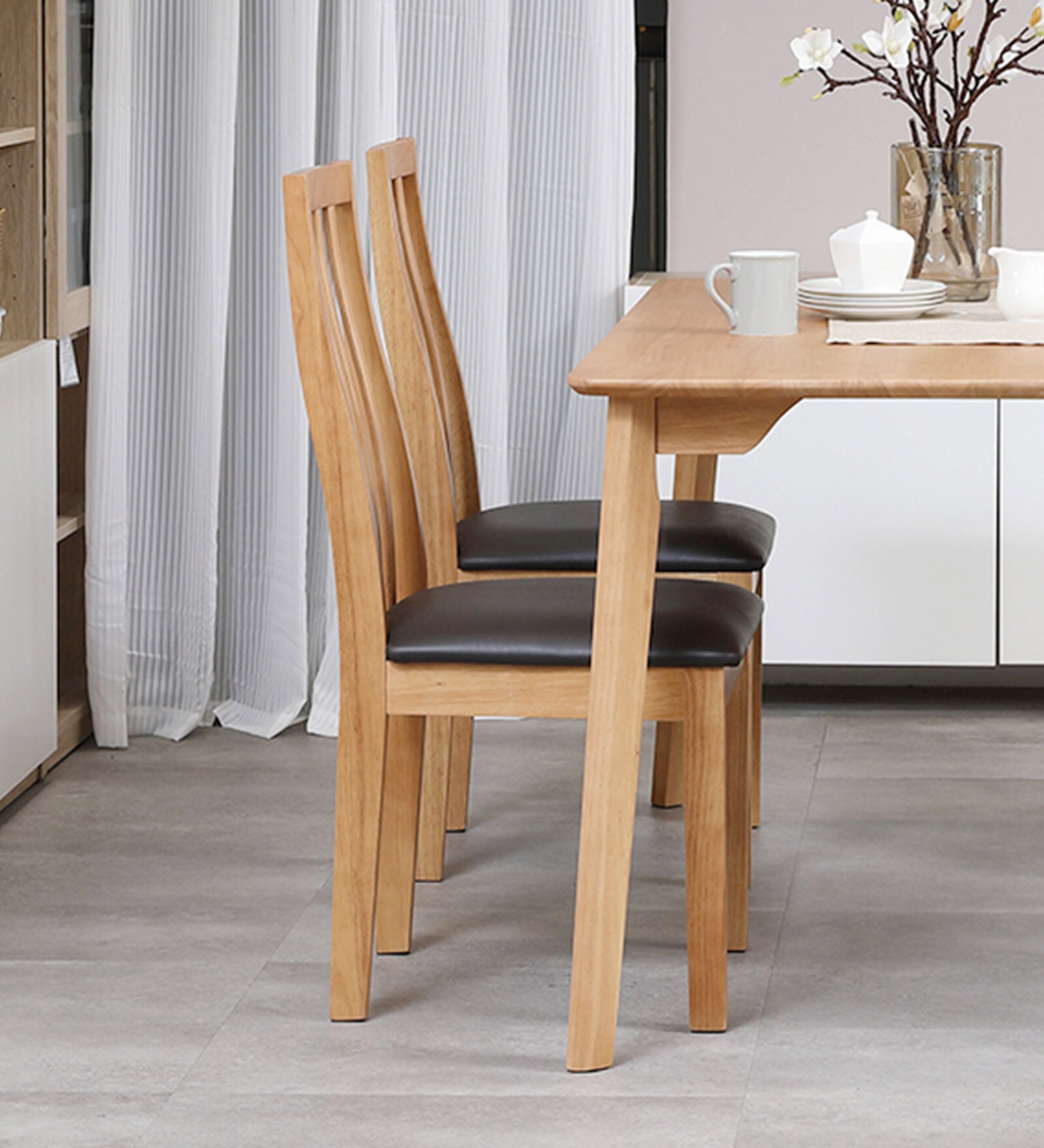Buy Polite Solid Wood Dining Chair In Natural Colour at 34% OFF by ...