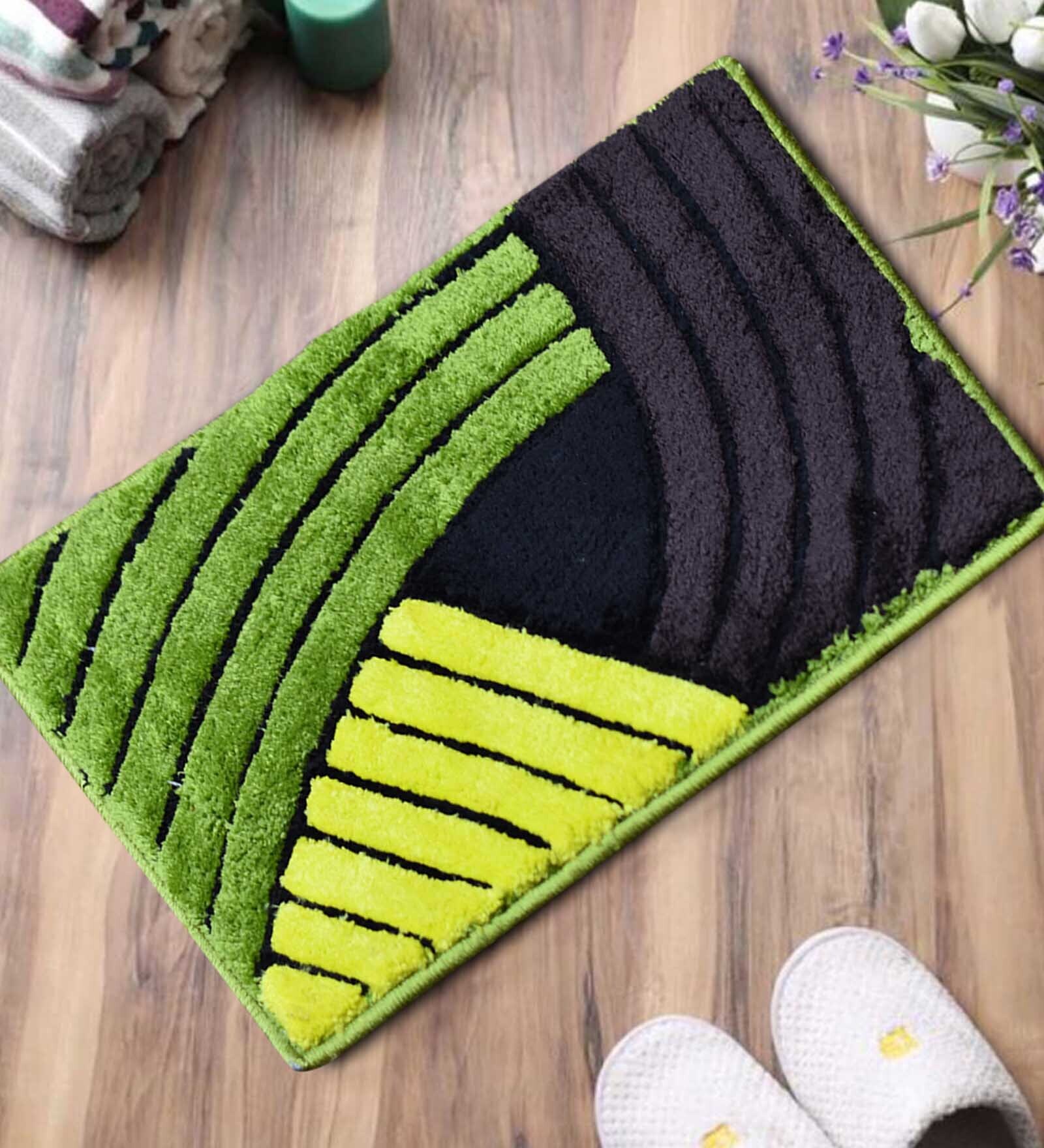 Buy Polyester Abstract Pattern Machine Tufted 2 X 1 Feet Carpet in ...