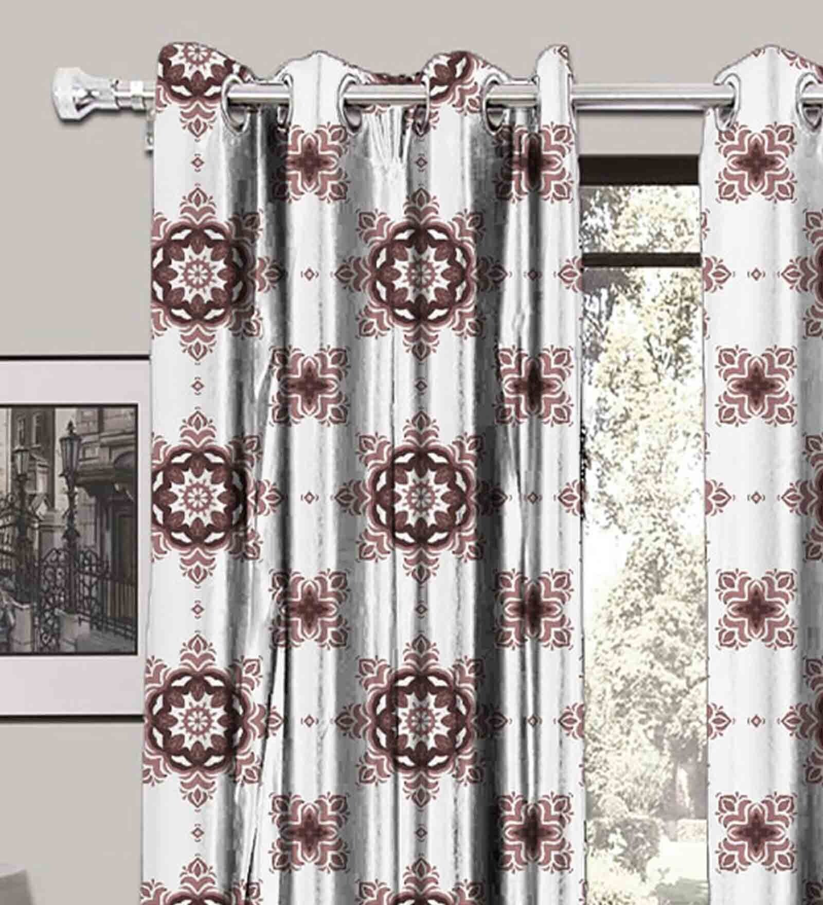 Buy Maroon Polyester Blackout 5 Feet Eyelet Curtain (1 Piece) at 43% ...