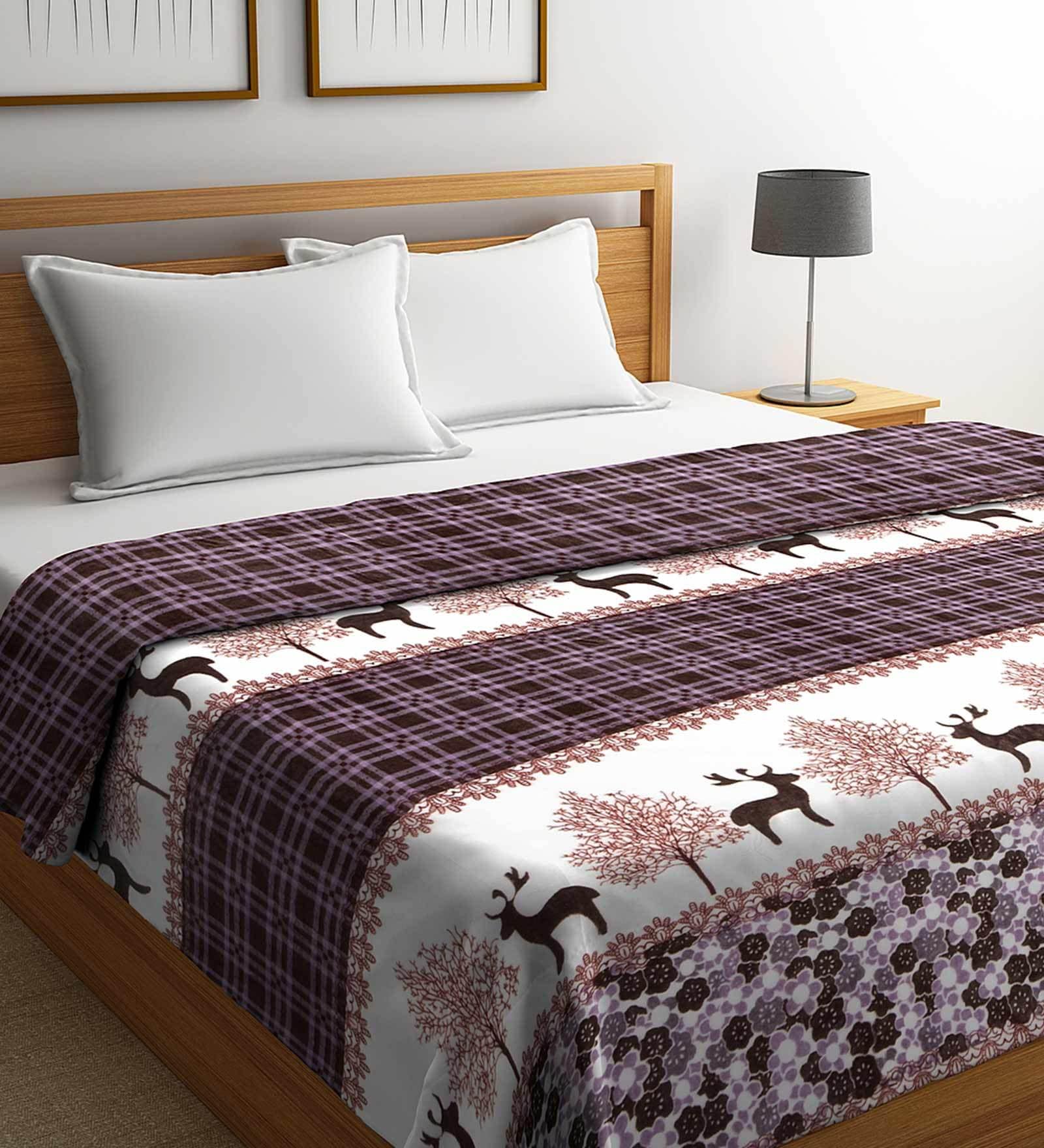 Buy Multicolour Polyester 230 GSM Double Bed AC Room Blanket at 40% OFF ...