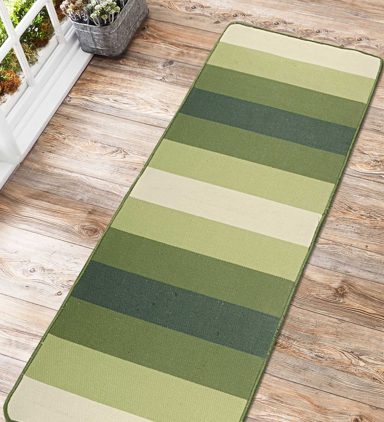 Buy Green Polyester Foldable Anti Skid 2 ft x 5 ft Yoga Mat by Saral ...