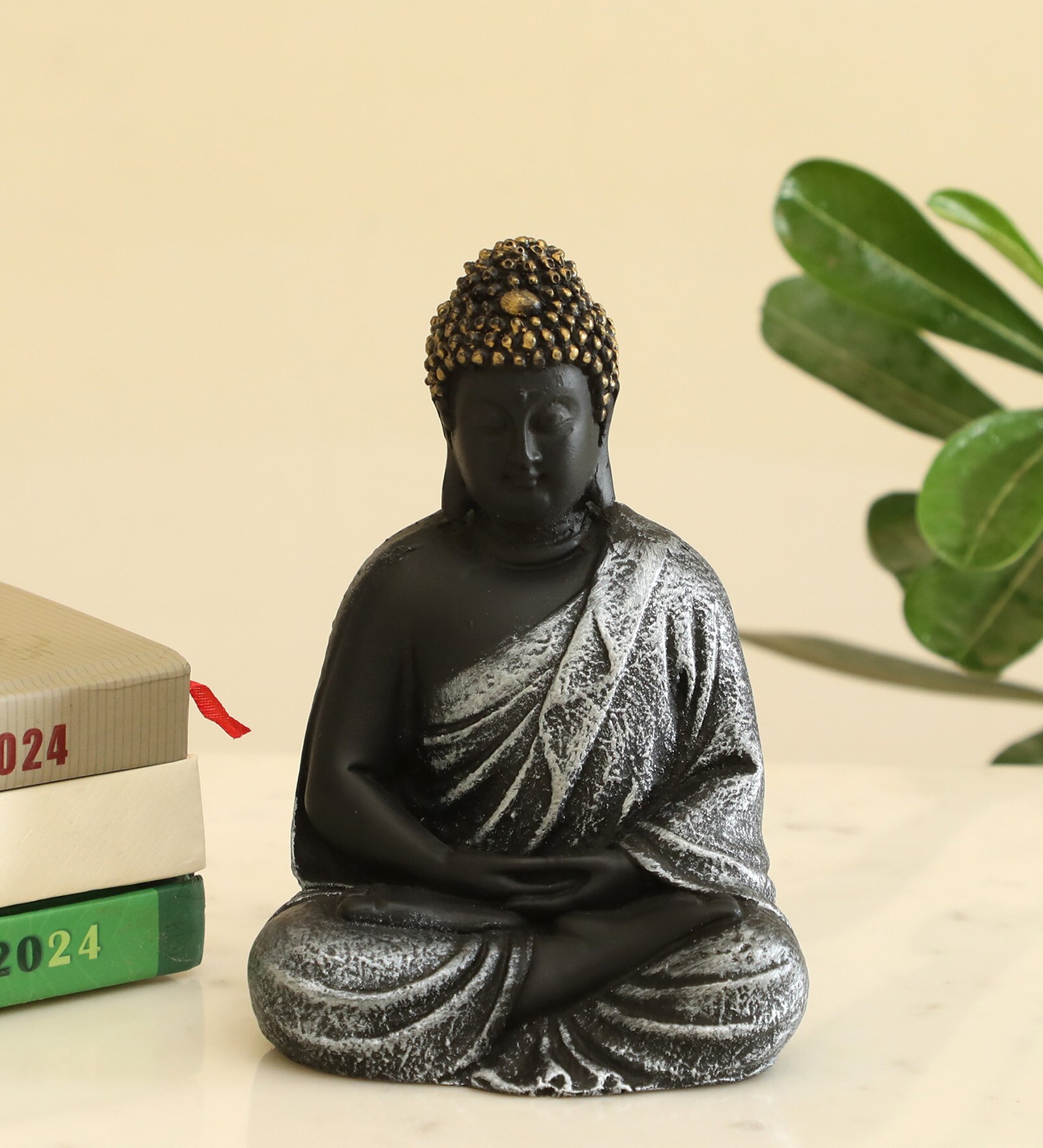 Buy Polyresin Grey Arban Meditating Buddha at 40% OFF by Vedas | Pepperfry