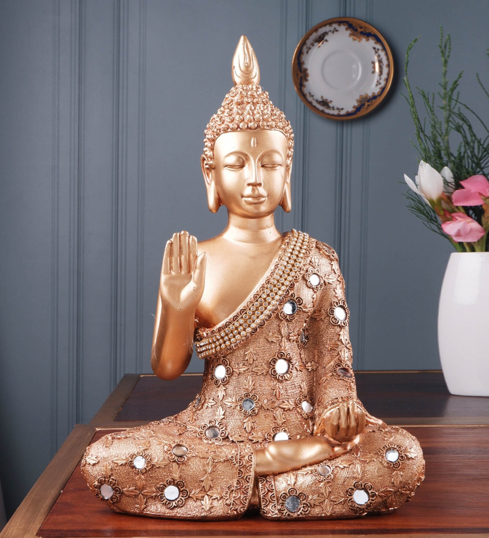 Buy Polyresin Meditating Buddha Figurine at 36% OFF by The White Ink ...