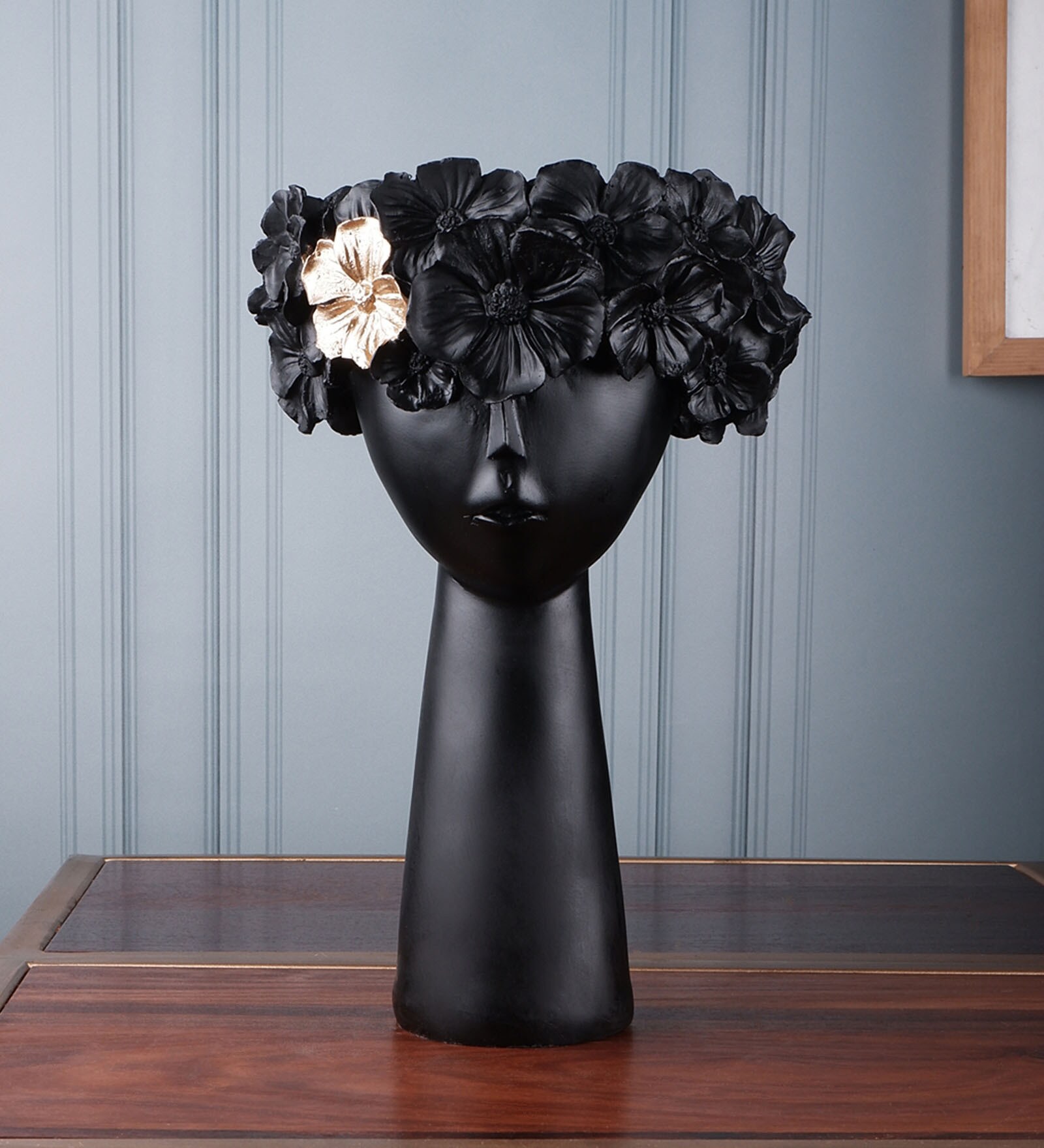 Buy Premium Black Polyresin Decor Vase Figurine at 38% OFF by The White ...