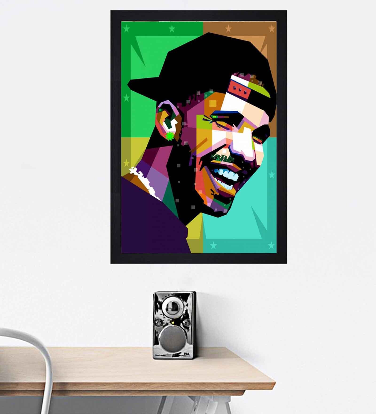 Buy Pop Art Rapper Drake Texture Paper Framed Art Print by Cheque Decor ...