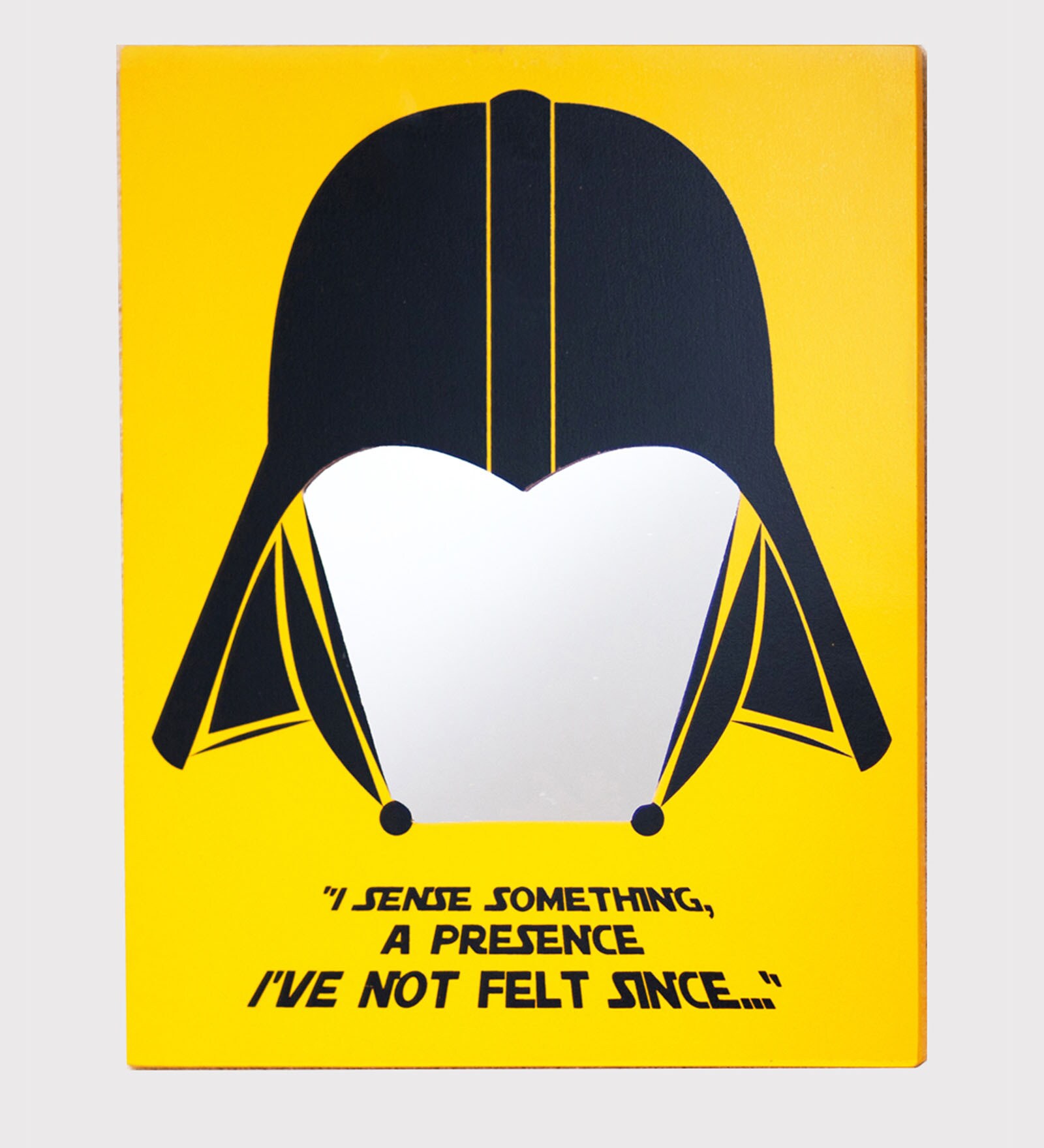 Buy Darth Vader Square Wall Mirror in Solid Wood Frame by PoppadumArt ...