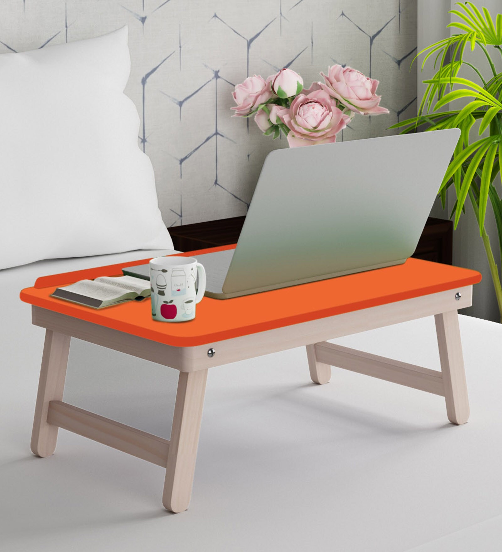 Buy Portable Table in Orange Colour at 53% OFF by Sattva | Pepperfry