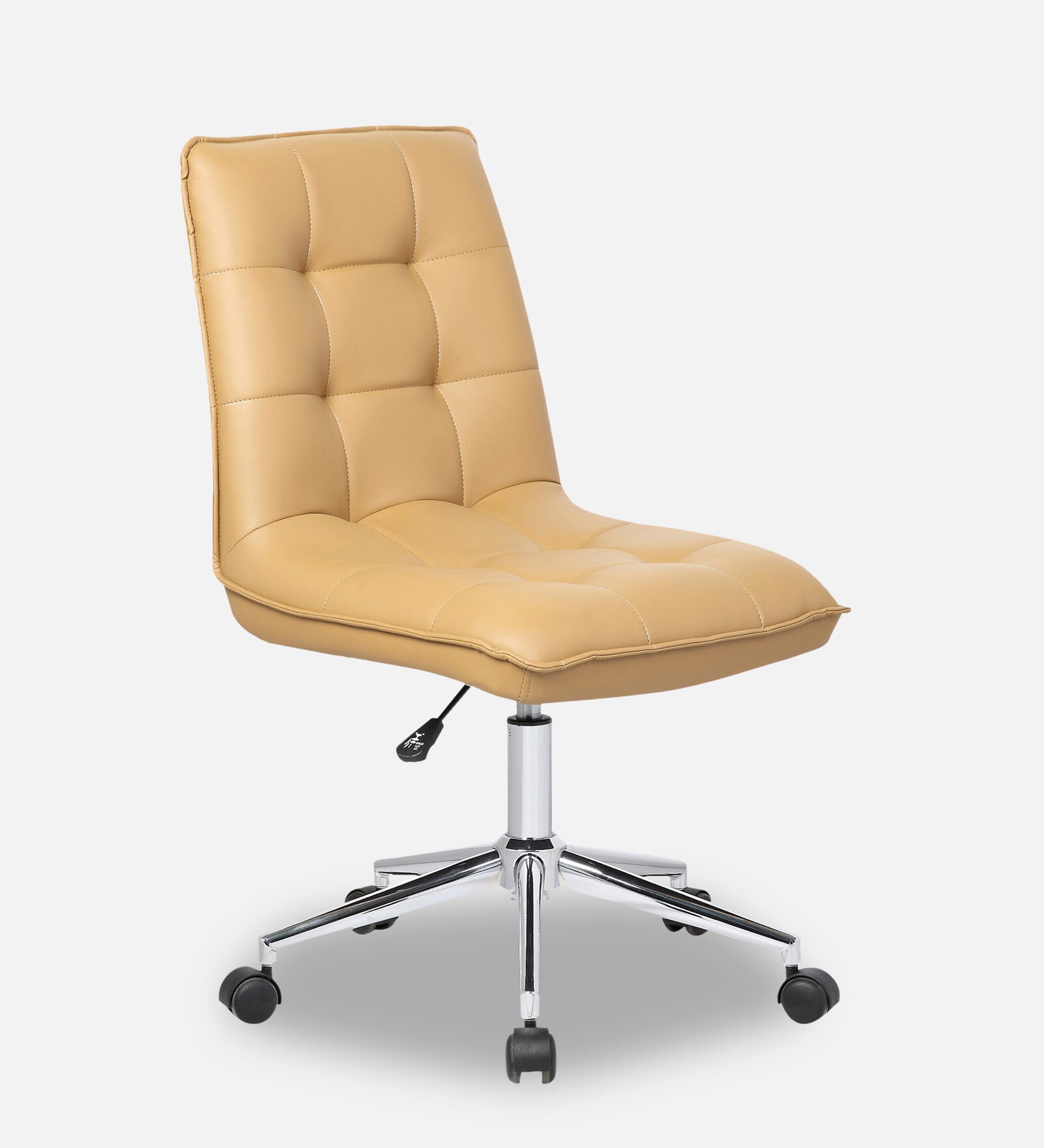 Buy Fuzzy Leatherette Guest Chairs in Brown Colour by Finch Fox | Pepperfry