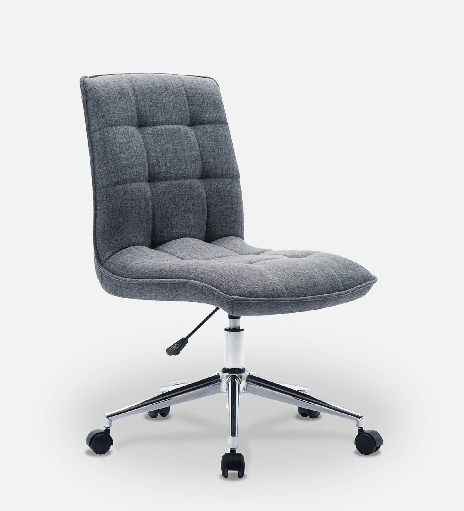 Buy Fuzzy Fabric Guest Chair in Grey Colour with Revolving Base at 7% ...