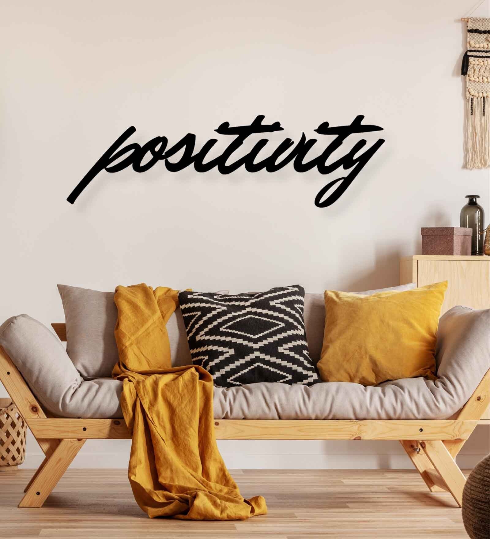 Buy Positivity Black Mild Steel Wall Art at 17% OFF by Elysian Dekor ...
