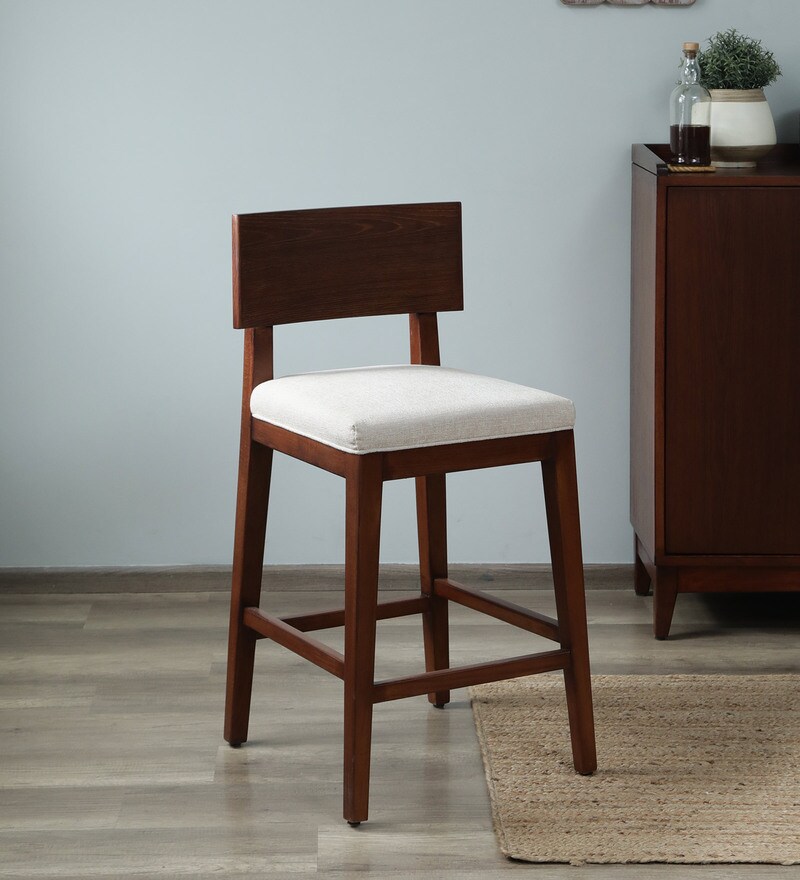 Buy Poise Solid Wood Bar Stool In Wenge Finish Online - Contemporary ...