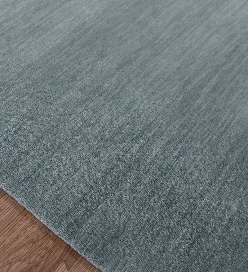 Buy Polo Blue Wool Arizona 3x5 Feet Hand-Woven Carpet by Saraswati ...