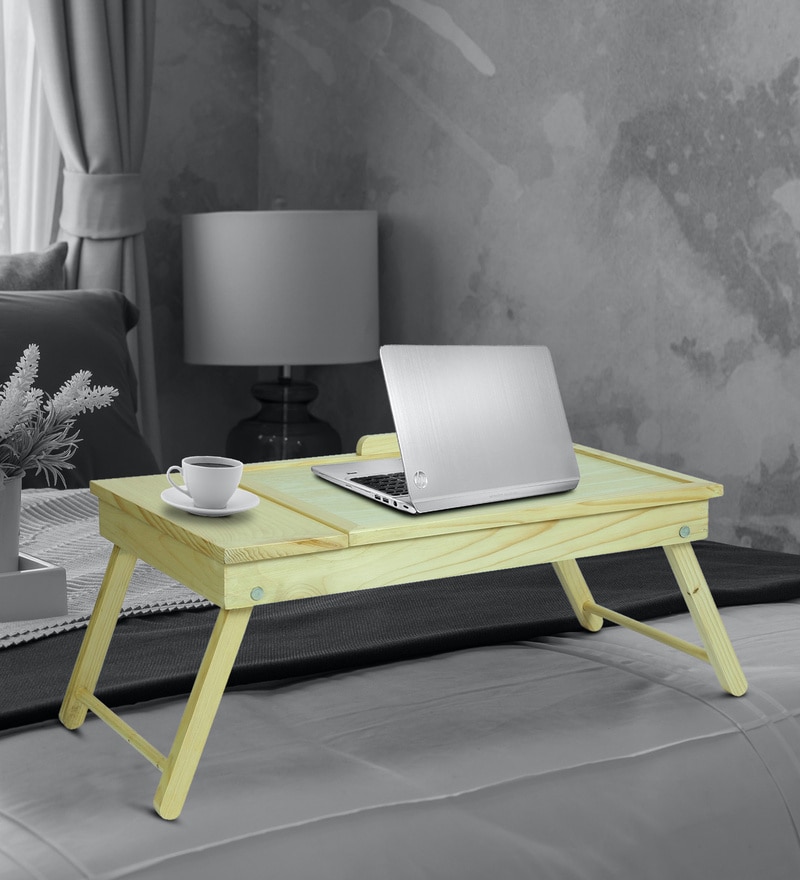 Buy Matize Solid Wood Portable Table in Natural Finish Online ...