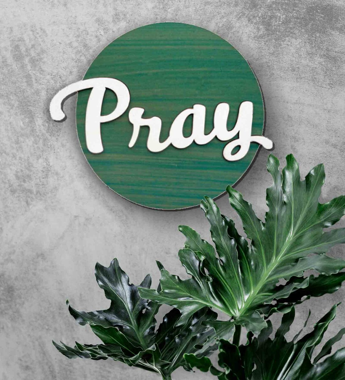 Buy Pray 3D Green Wooden Wall Art at 30% OFF by Chalk My Theme | Pepperfry