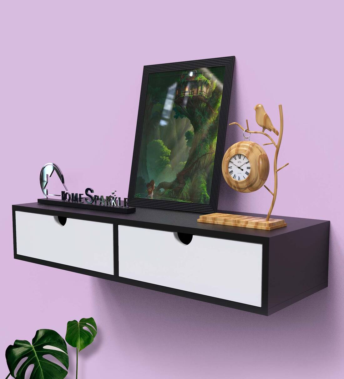 Buy MDF Drawer Design Wall Shelf By Home Sparkle at 43% OFF by Home ...