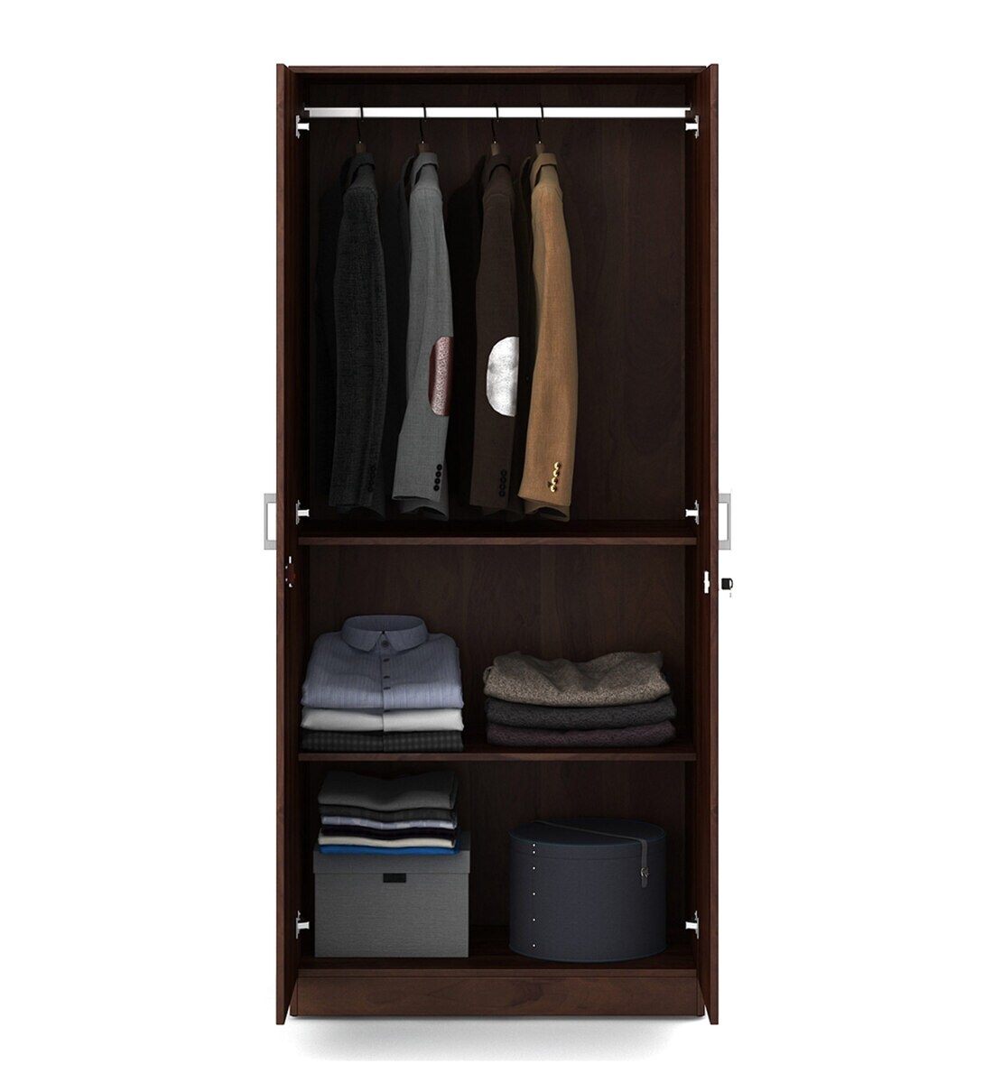 Buy Premier 2 Door Wardrobe in Sheesham Finish by HomeTown Online - 2 ...