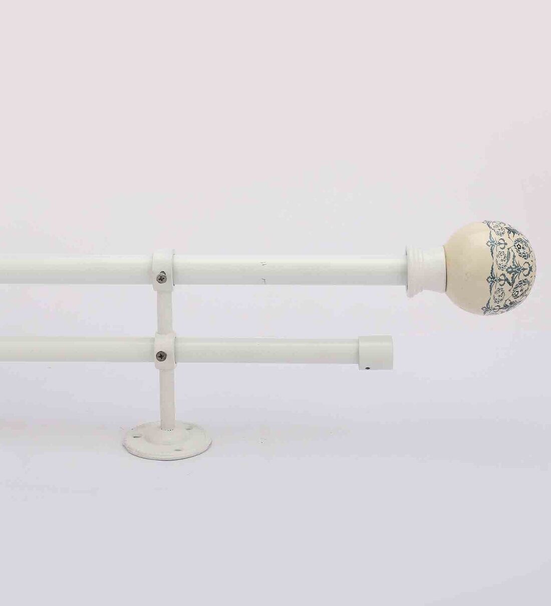 Buy Premium 19mm Iron Curtain Rod with Blue Ceramic Finial by ...