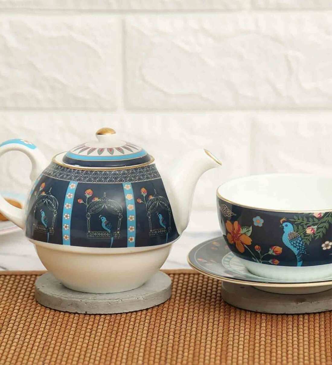 Buy Premium Birde Multicolour Ceramic (Set of 3) Teaware Set at 31% OFF ...