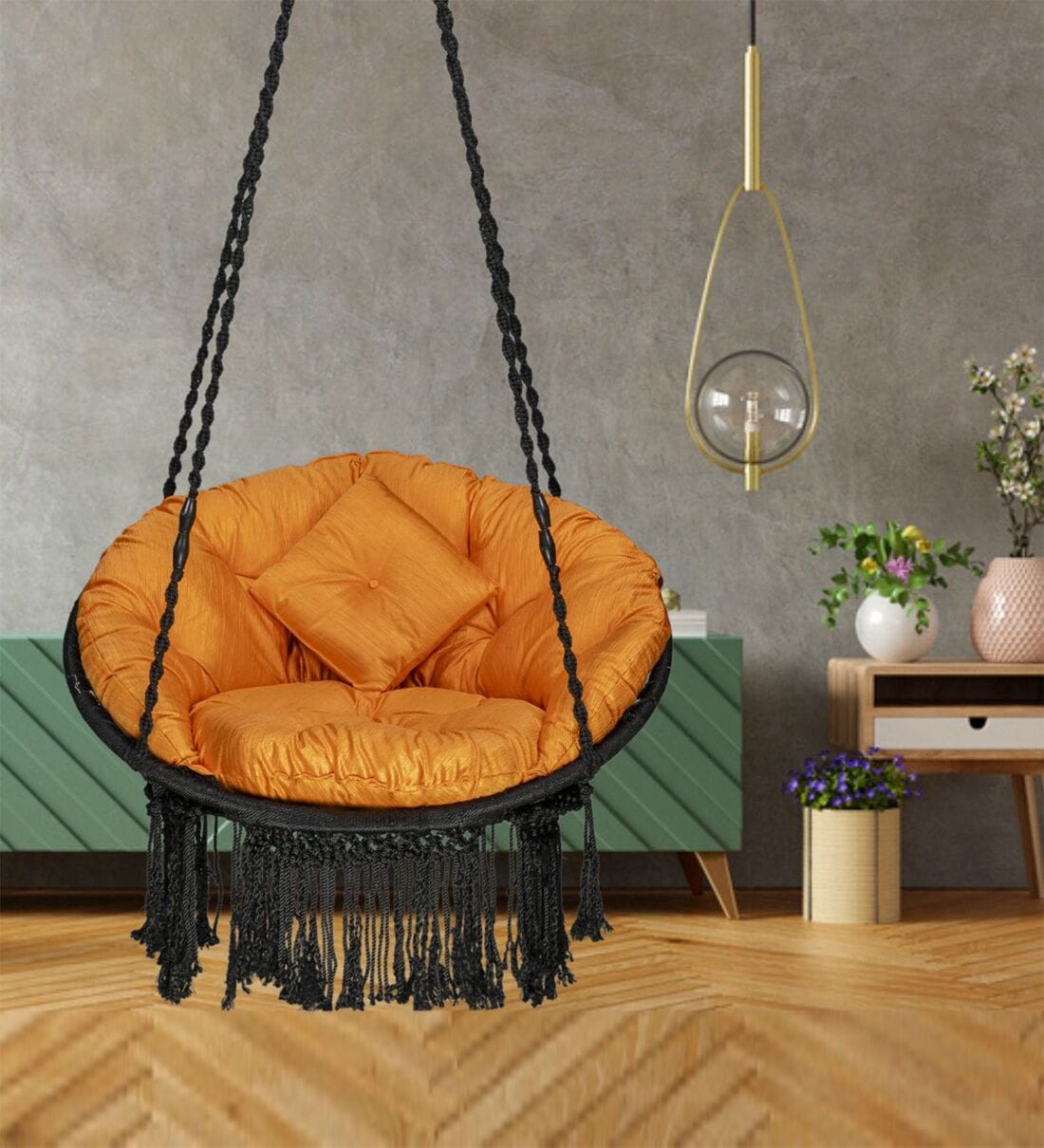 Buy Premium Fabric Swing in Mustard Colour at 100% OFF by Patiofy ...