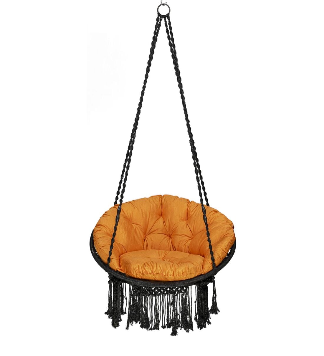 Buy Premium Single Seater Swing Chair With Cushion In Black Colour By ...