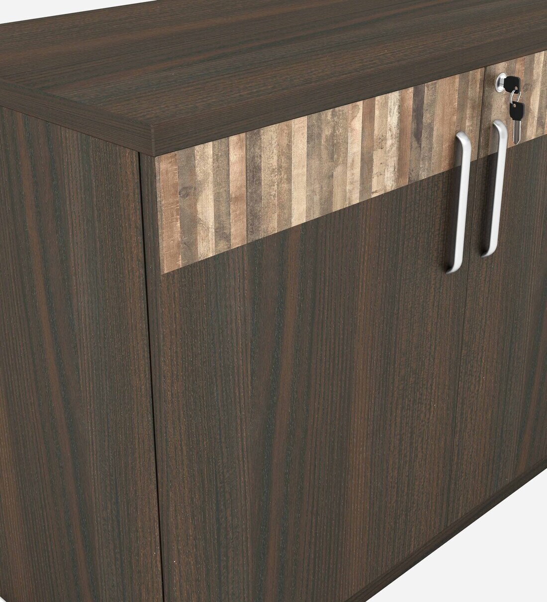 Buy Prestige Low Height File Cabinet in Fumed Oak Finish with Lock by ...