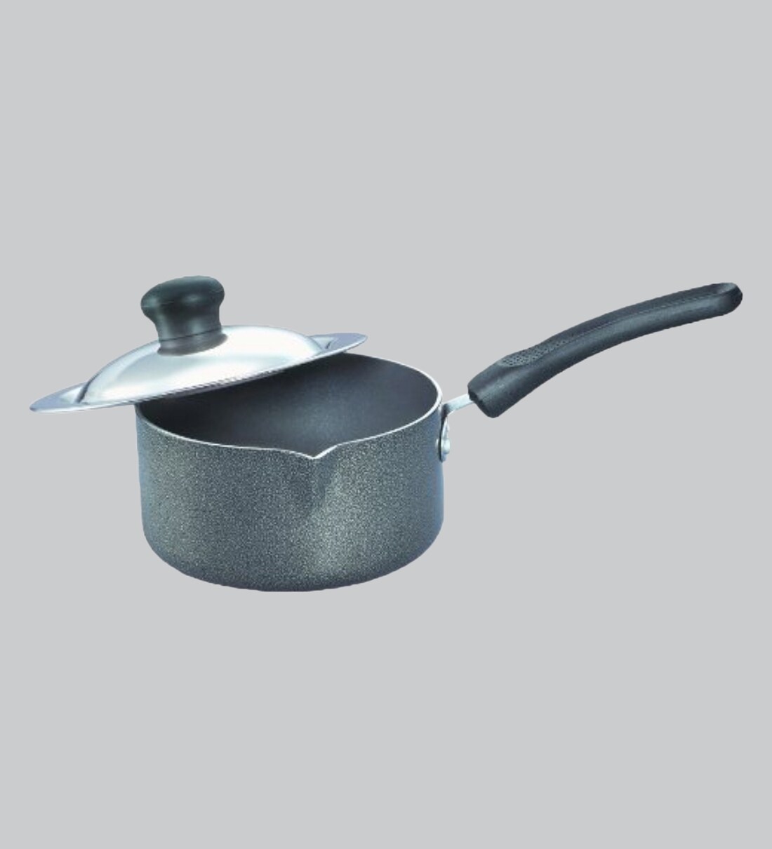 Buy 1 Ltr Aluminium Non-Stick Sauce Pan with Lid By Prestige Online ...
