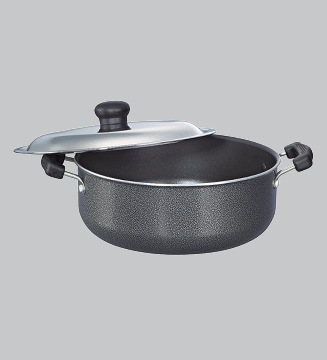 Buy Omega Slt Plus Black Cooking Pot with Lid,160mm Online - Patila ...