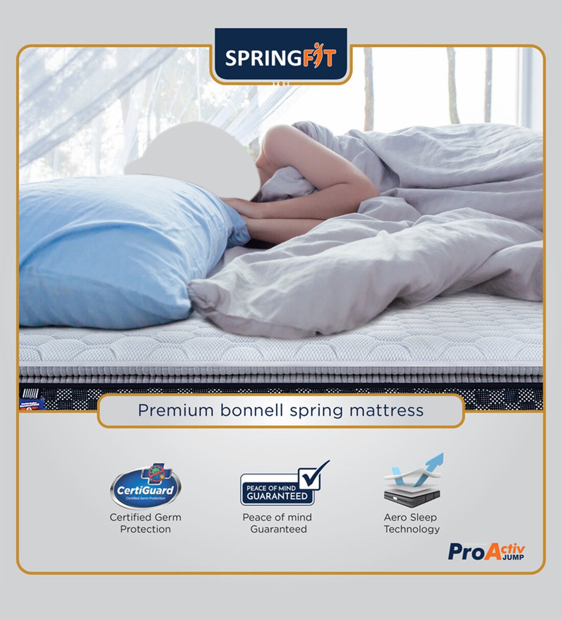 Buy ProActiv Jump 8 inch Bonnell Spring King Size Mattress Online ...