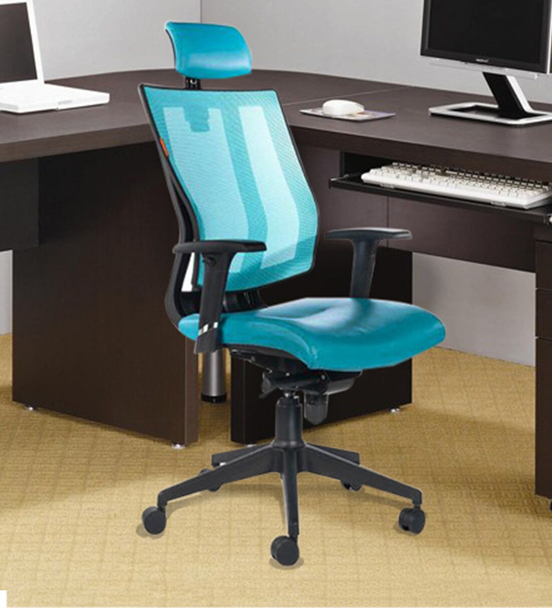 Buy Promax High Back Office Chair in Blue Colour by Blue Bell Online ...