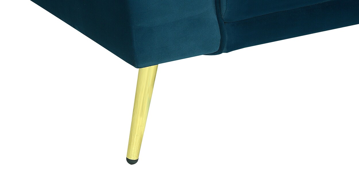 Buy Preston Velvet 3 Seater Sofa in Teal Blue Colour by Vittoria Online ...