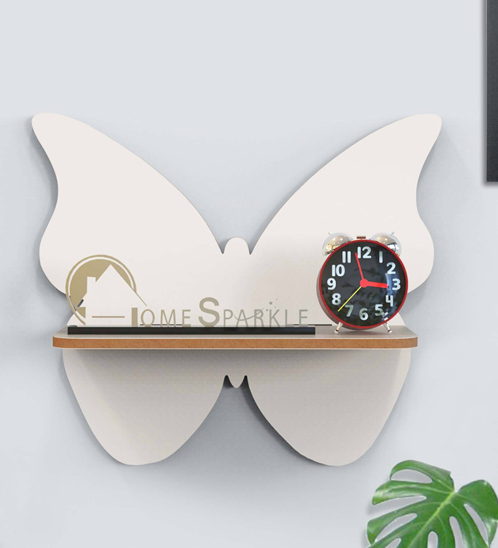 Buy MDF Butterfly Wall Shelf at 29% OFF by Home Sparkle | Pepperfry