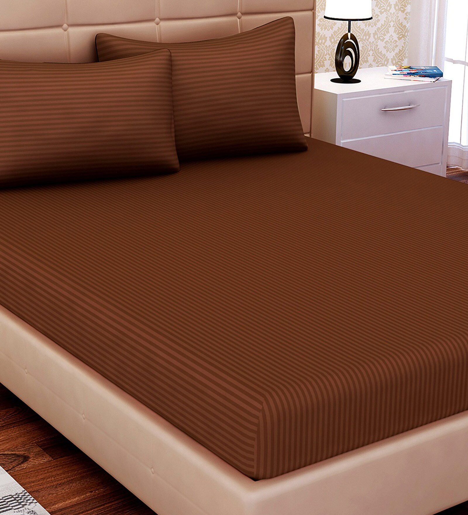 Buy Premium Cotton 210TC Double Bedsheet With 2 Pillow Covers at 25% ...