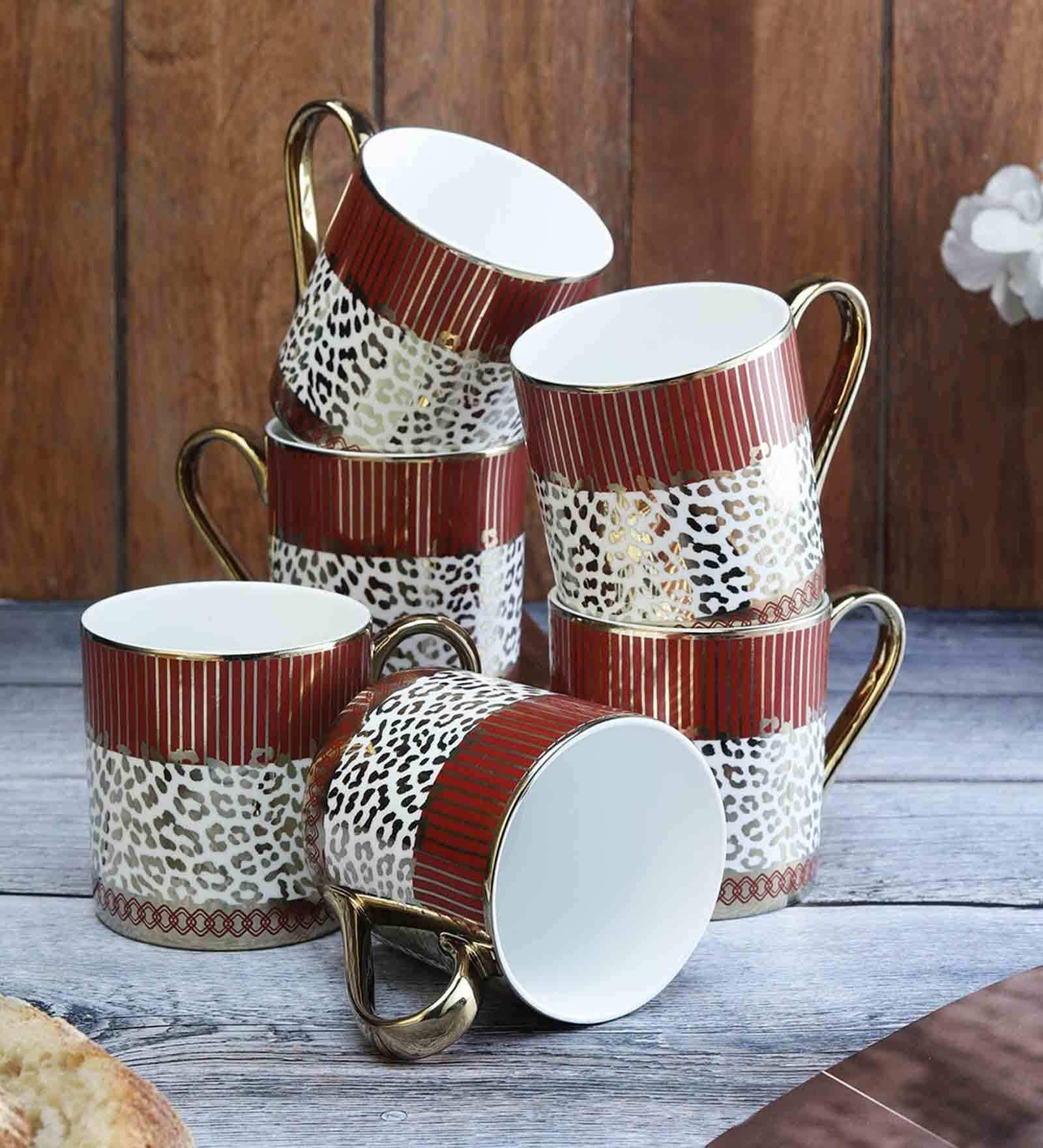 Buy Ruben 180ml Multicolour (Set of 6) Ceramic Tea Cups at 18% OFF by ...