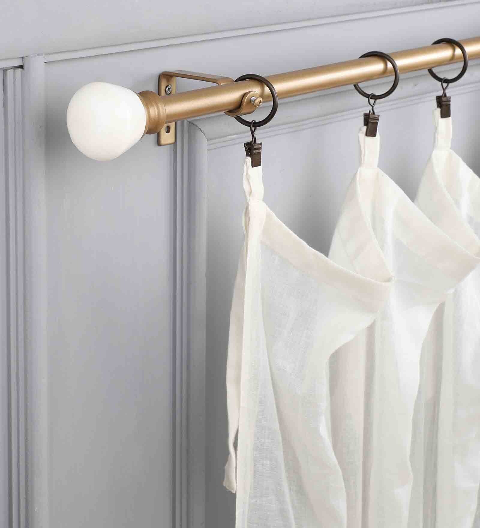 Buy Premium 19mm Iron Curtain Rod with Marble Finial by TheDecorMart at ...