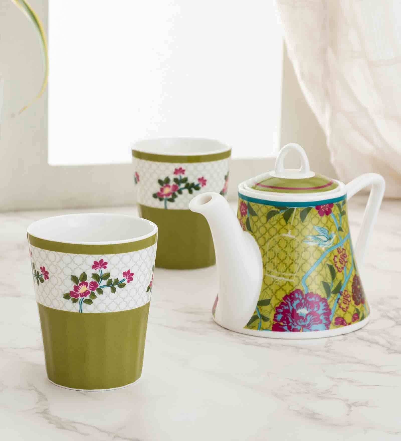 Buy Reign Multicolour Ceramic (Set of 3) Teaware Set at 32% OFF by ...
