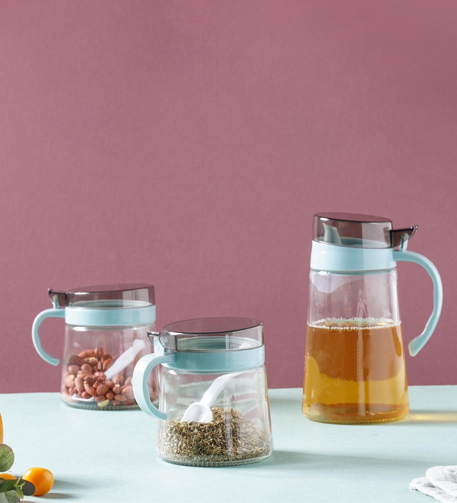 Buy Premium Glass 3 Pcs Condiment Jars at 100% OFF by Nestasia | Pepperfry