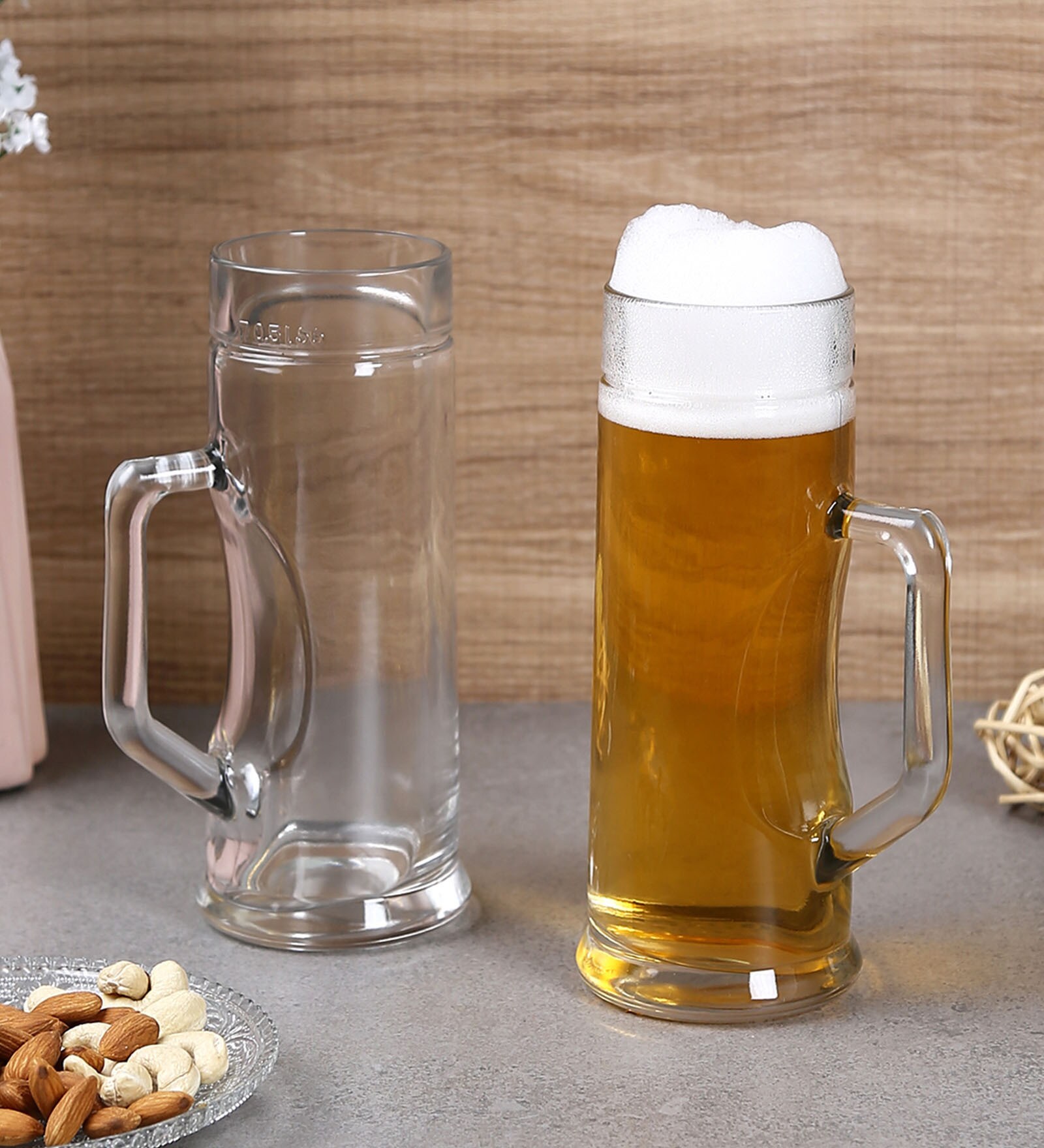 Buy Rome 550ml Glass (Set of 2) Beer Mug at 20% OFF by Oberglas | Pepperfry