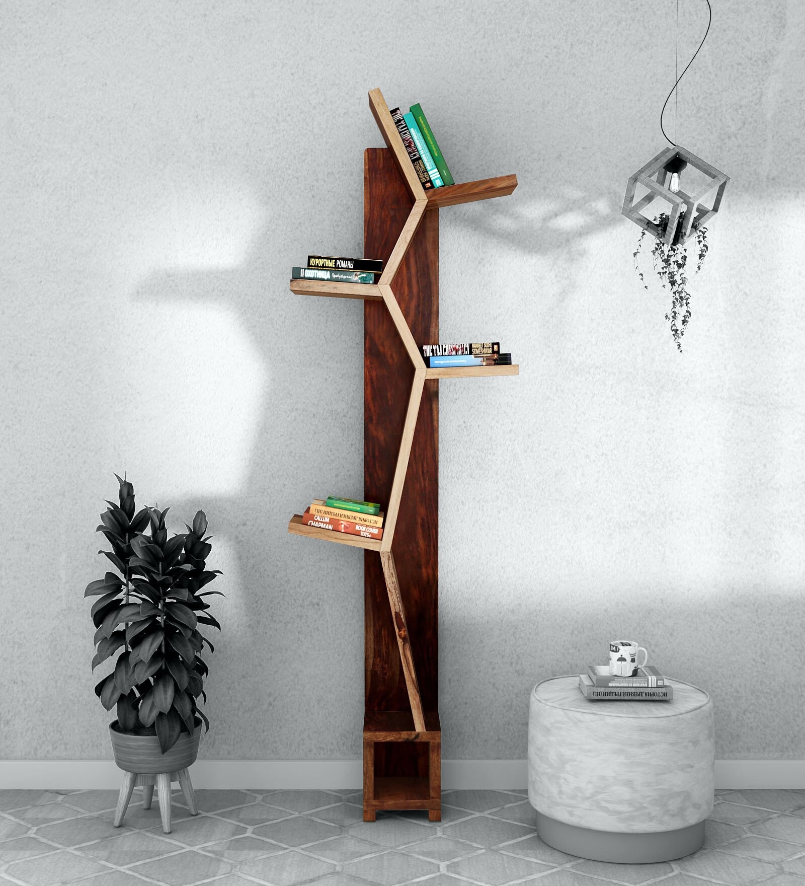 Buy Presley Sheesham Wood Book Shelf In Dual Tone Finish at 35% OFF by ...