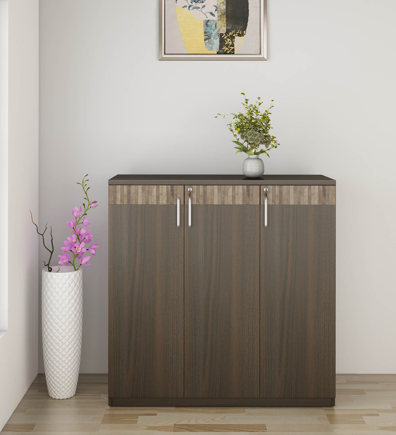 Buy Prestige Wide File Cabinet in Fumed Oak Finish with Lock at 17% OFF ...