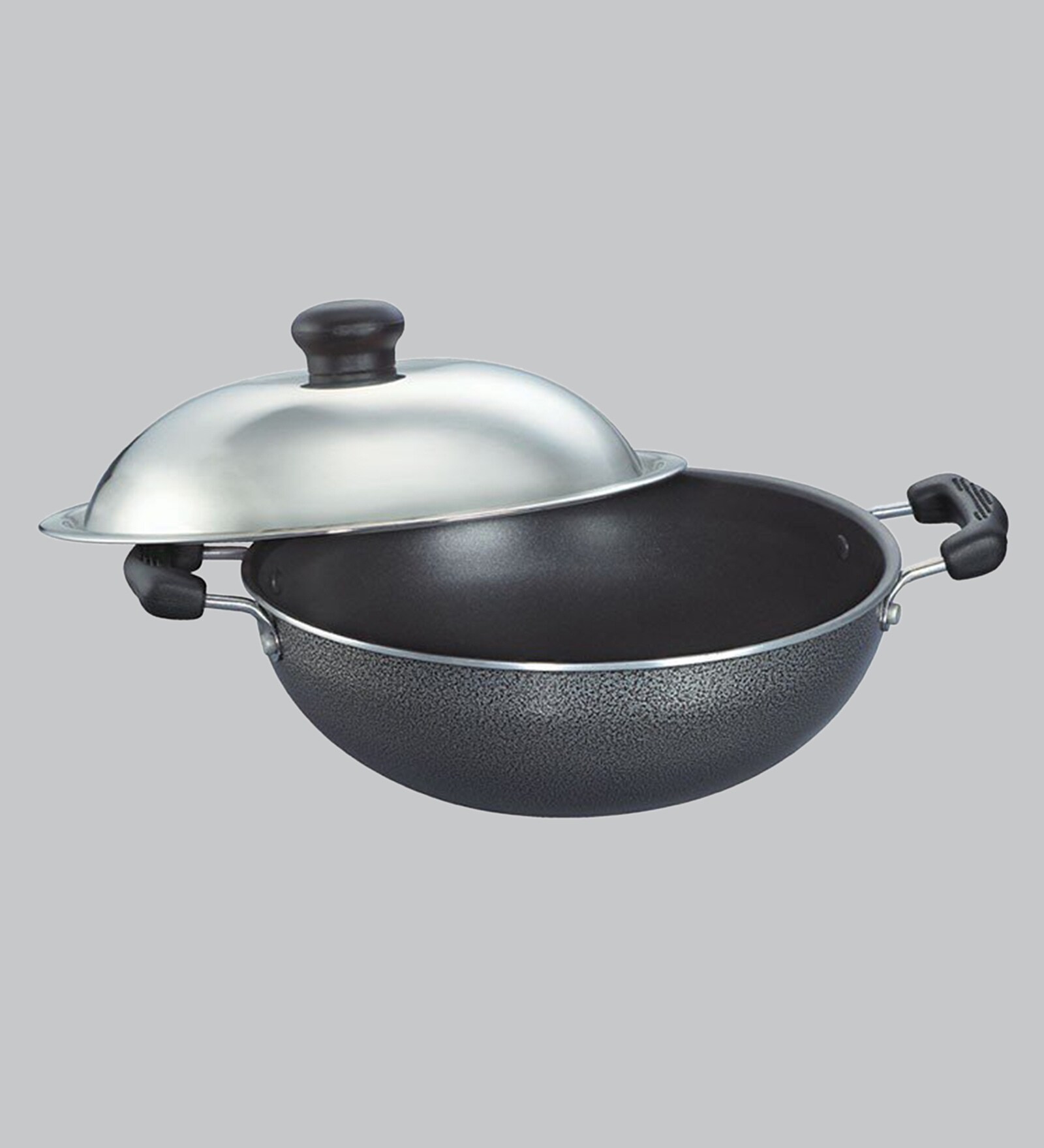 Buy Prestige Omega Slt Plus Black Kadhai with Lid,200 mm Online - Kadais - Cookware ...