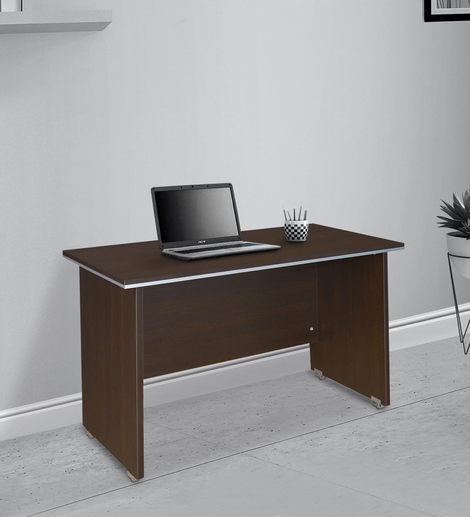 Buy Prime Office Table in Wenge Finish at 9% OFF by Nilkamal | Pepperfry