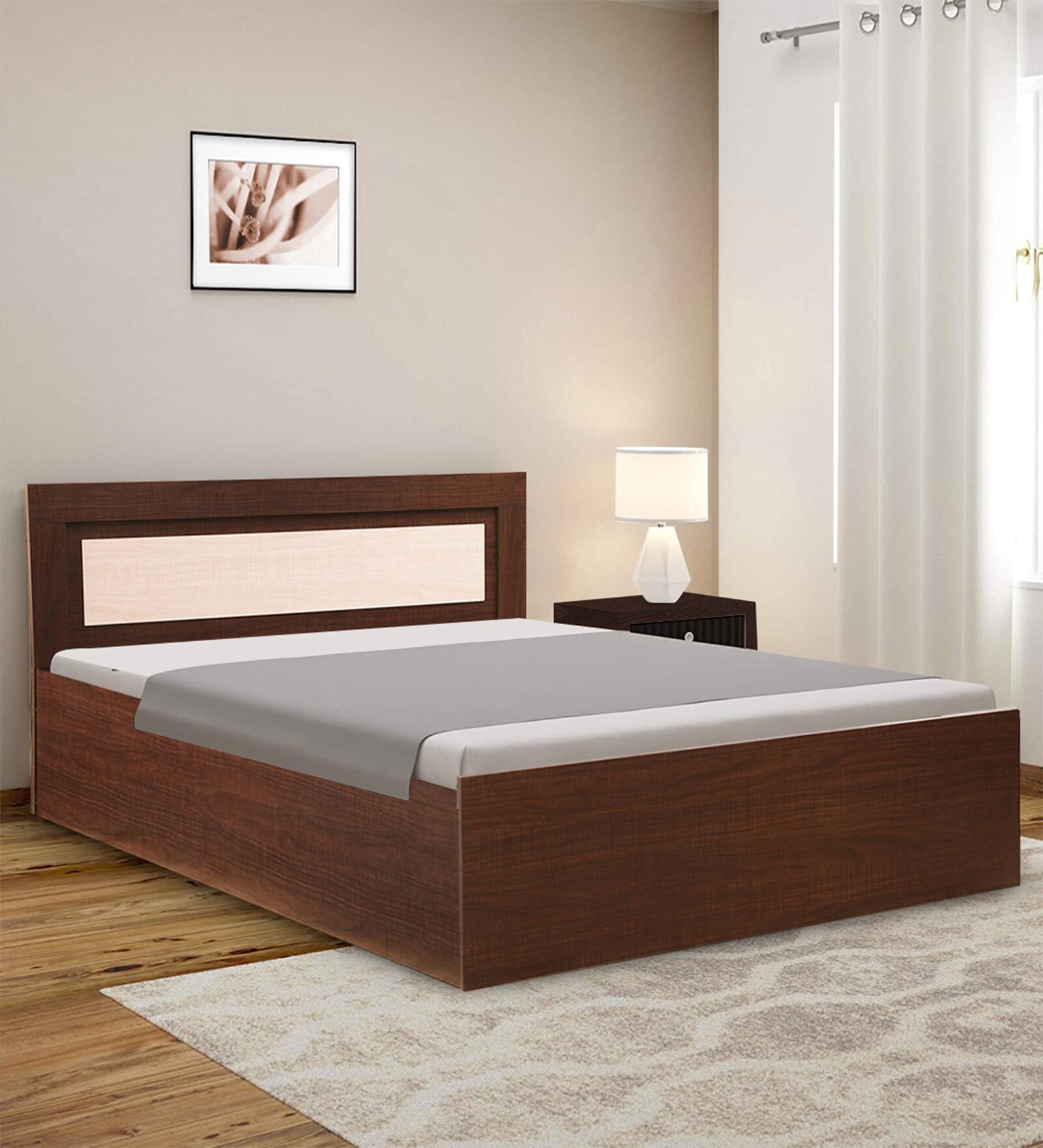 Buy Primus King Size Bed in Dark Choco Finish with Box Storage at 59% ...